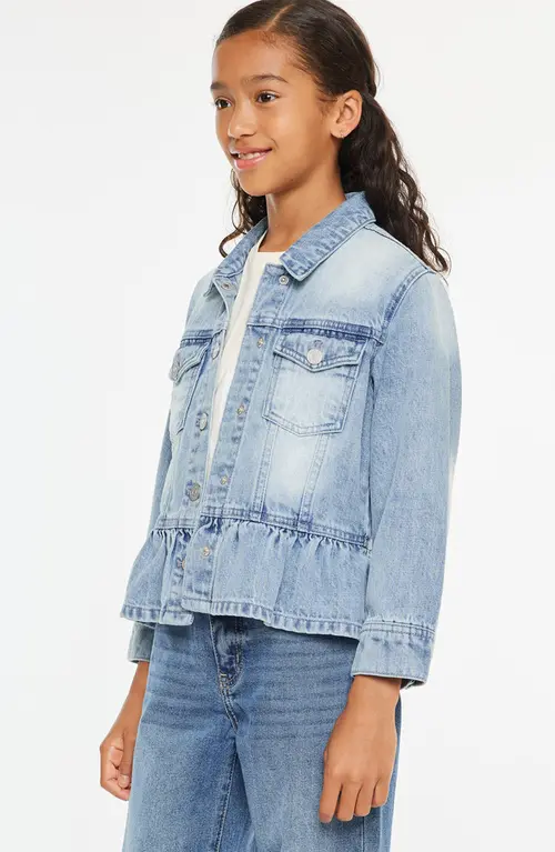 KANCAN Peplum Denim Jacket