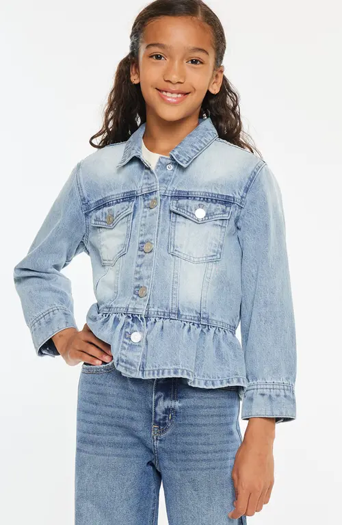 KANCAN Peplum Denim Jacket