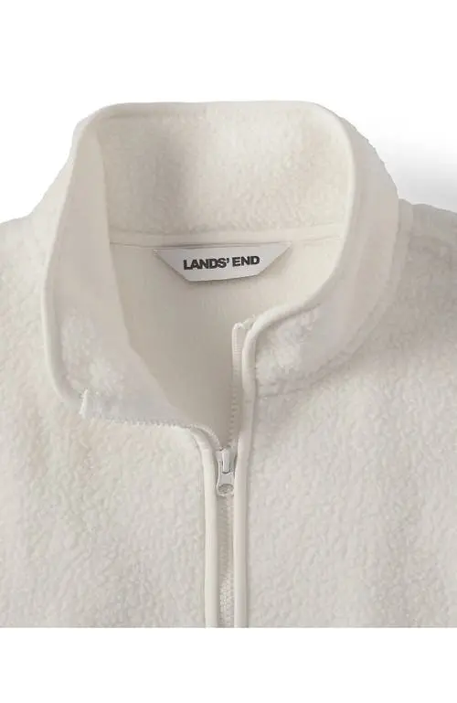 LANDS' END Half Zip Fleece Pullover - Ivory