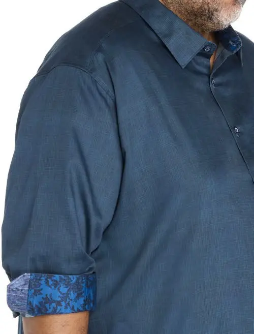 ROBERT GRAHAM BY DXL Big & Tall Crosshatch Sport Shirt