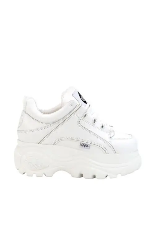 BUFFALO BOOTS Classic Low Leather Sneakers - White
