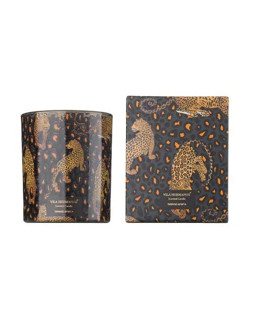 VILA HERMANOS Vila Jungletropia Candle In Jar - Leopard Savage Africa