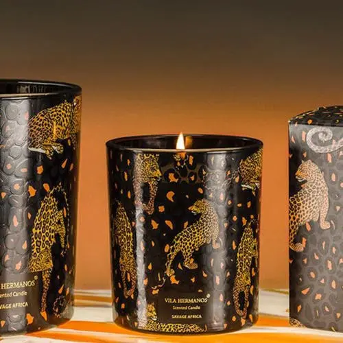 VILA HERMANOS Vila Jungletropia Candle In Jar - Leopard Savage Africa