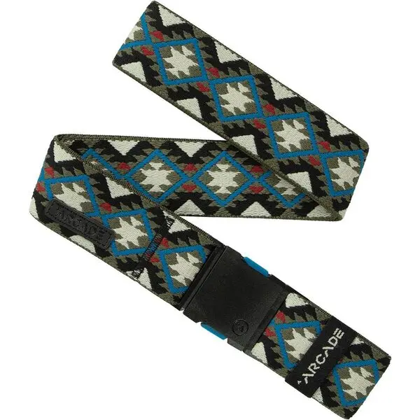 ARCADE Patterned Belt - Oat/turquoise