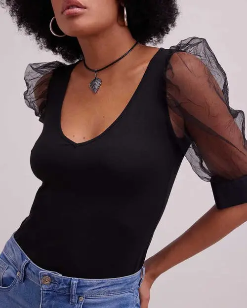 Anne Fontaine Aerial V-neck Top