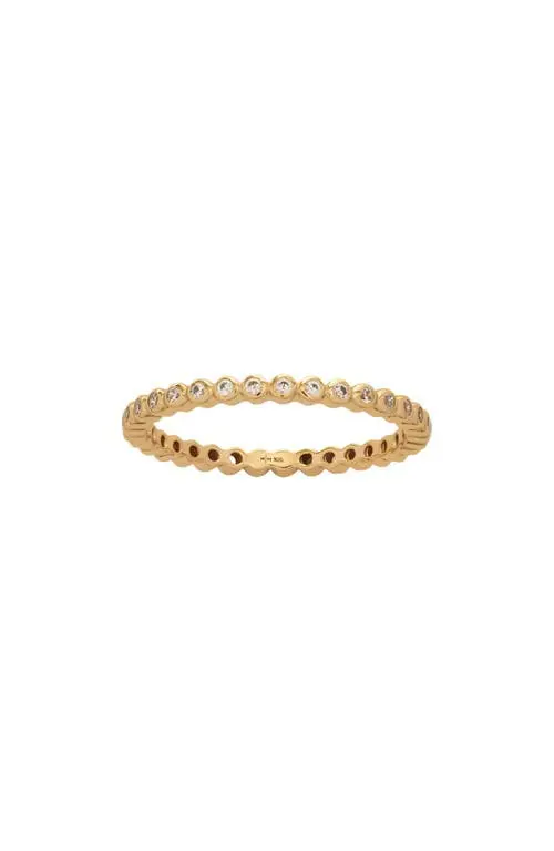 MADE BY MARY Poppy Cubic Zirconia Eternity Band - Gold Vermeil