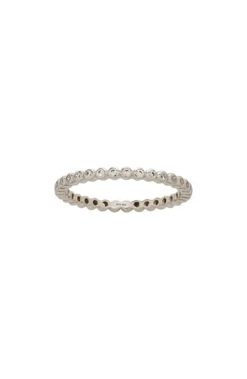 MADE BY MARY Poppy Cubic Zirconia Eternity Band - Silver