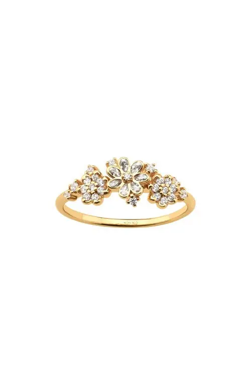 MADE BY MARY Flora Luxe Cocktail Ring - Gold Vermeil