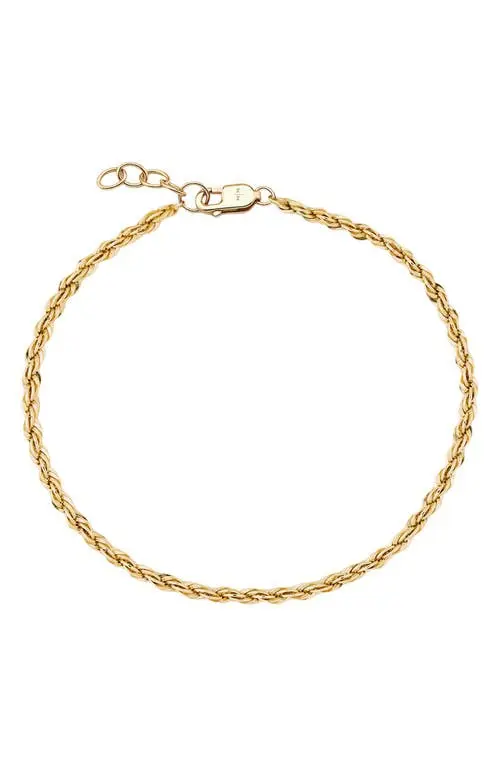 MADE BY MARY French Rope Chain Bracelet - Gold Filled