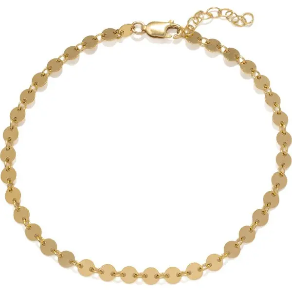 MADE BY MARY Poppy Chain Anklet - Gold Filled