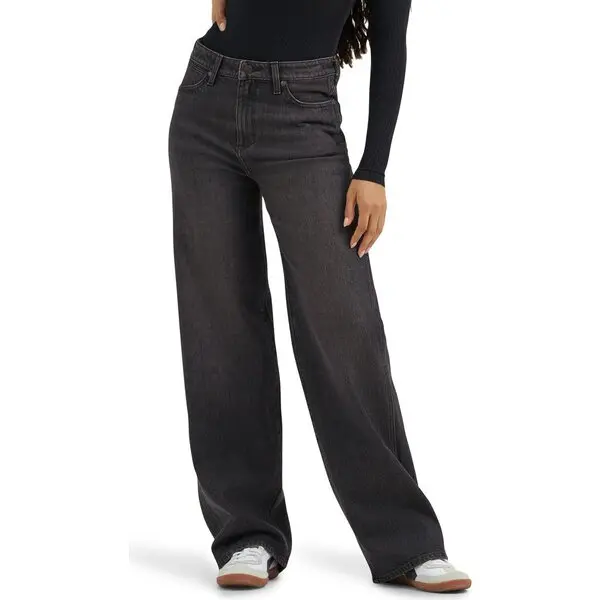 Wrangler High Waist Loose Straight Leg Jeans - Mars