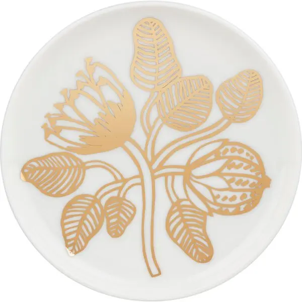 Marimekko Tiara Stoneware Plate - White Gold