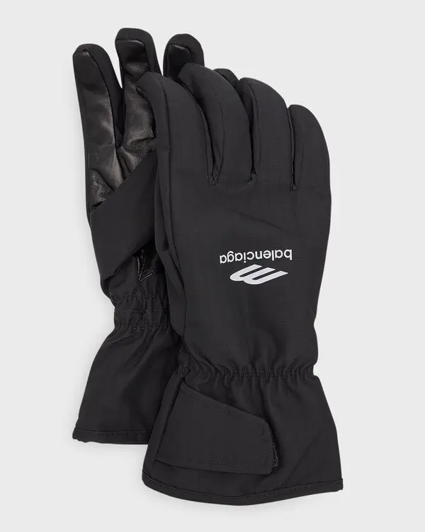 Balenciaga 3b Sports Icon Ski Gloves - 1000 Black