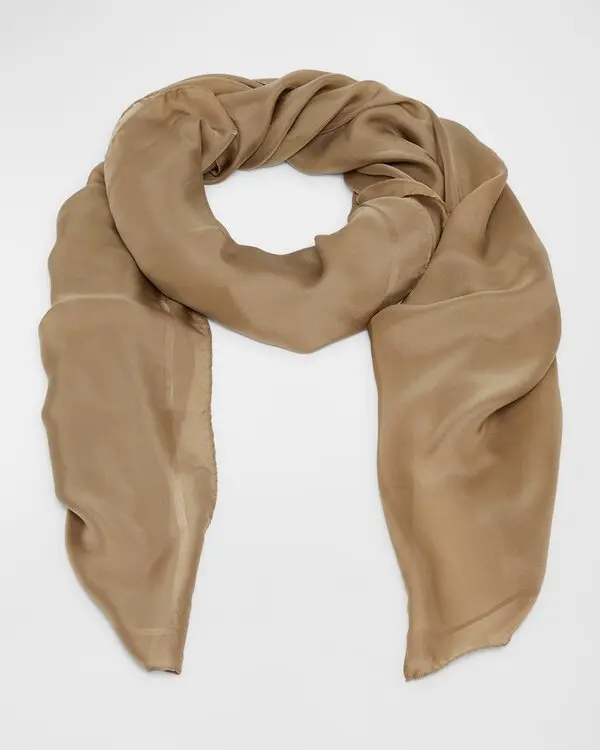 Saint Laurent Silk Square Scarf - Sand