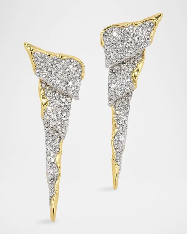 Alexis Bittar Solanales Crystal Cascade Post Earrings - Crystals