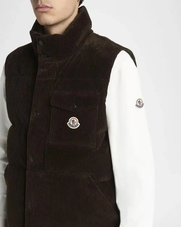 Moncler Agen Corduroy Vest - Taupe
