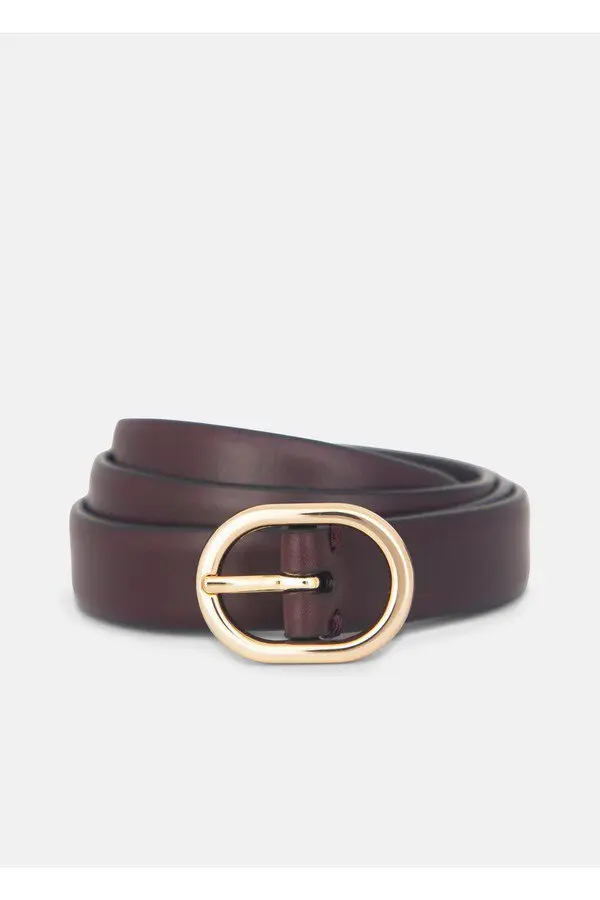 Vince 20mm Spazzolato Leather Belt - Brown