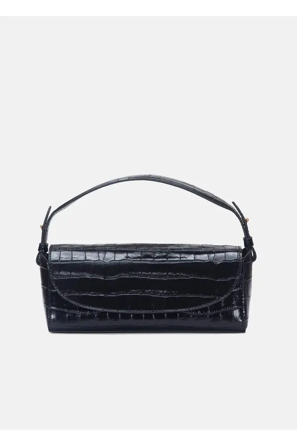 Vince Sabrina Croc-embossed Leather Mini Top-handle Bag