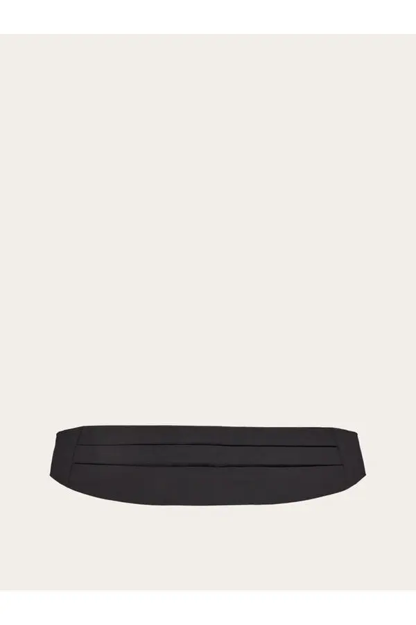FERRAGAMO Silk Jacquard Cummerbund - Black