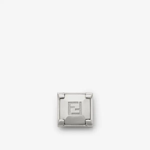 Fendi 925 Sterling Earring With Ff Motif - Silver