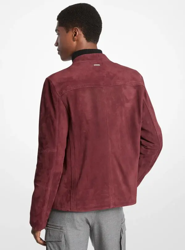 Michael Kors Suede Racer Jacket