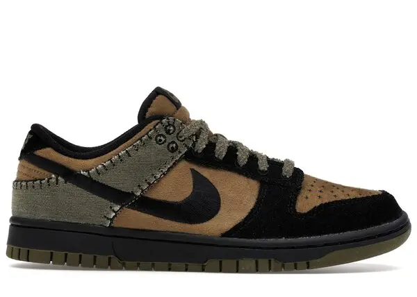 Nike Dunk Low Retro Camo Olive Sneakers