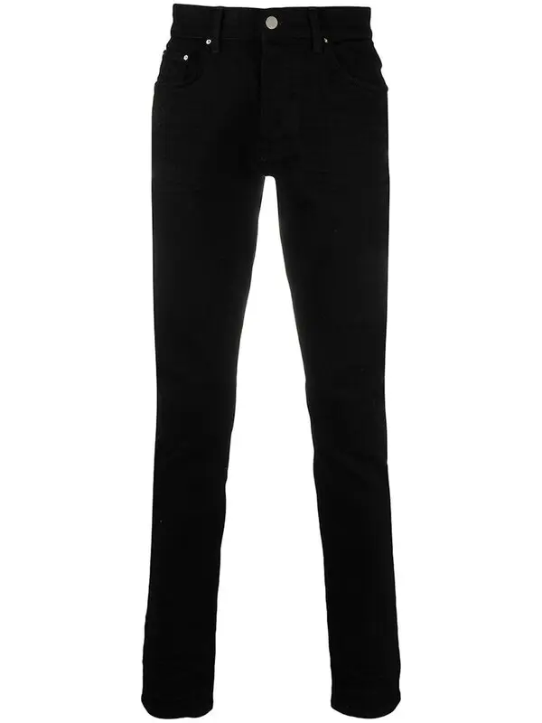 Amiri Stack Mid-rise Skinny Jeans - Black