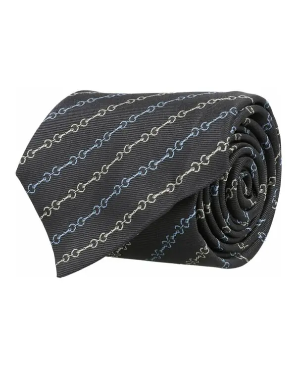 Gucci Horsebit Silk Jacquard Tie - Sapphire Sky Blue