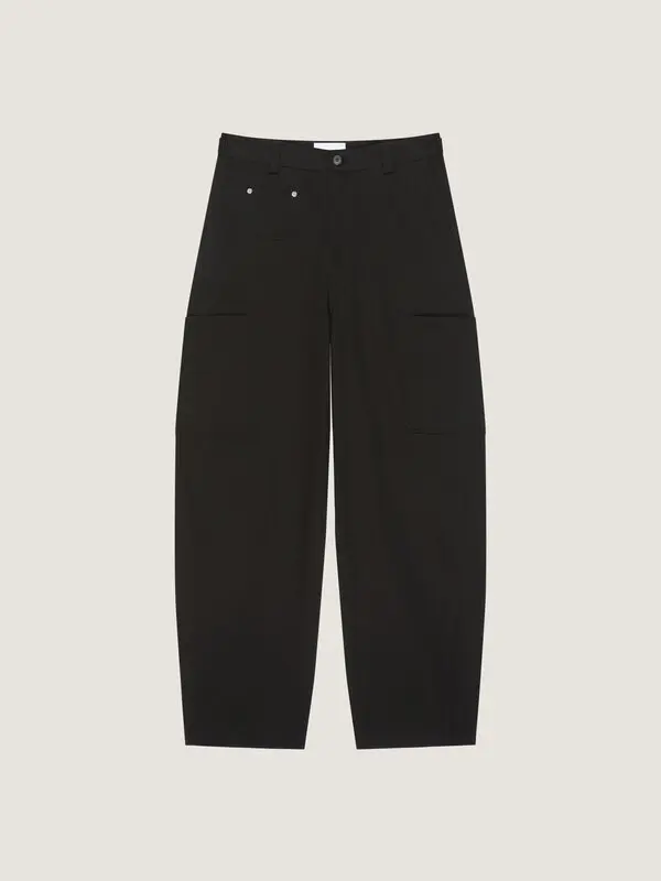 Givenchy Couture Seam Cargo Trousers With Embroidered Logo - Black