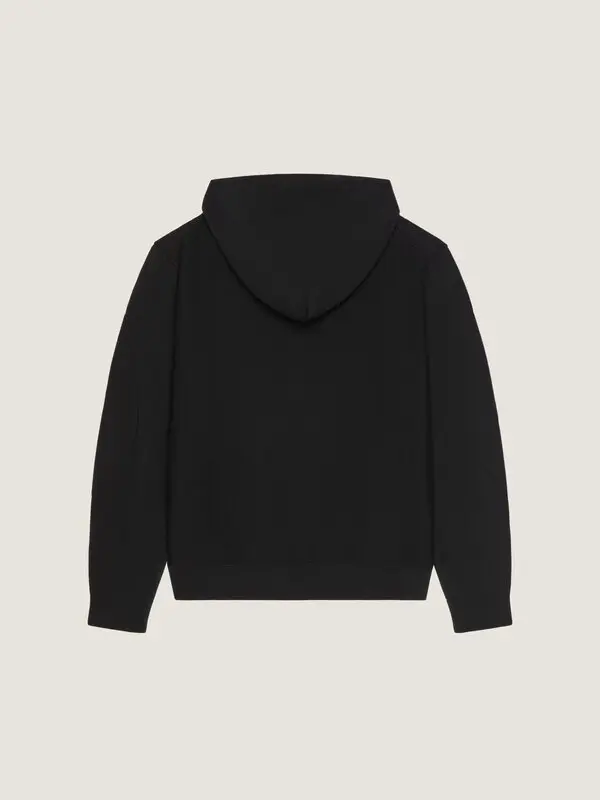 Givenchy Fleece Hoodie With Embroidered Logo - Black