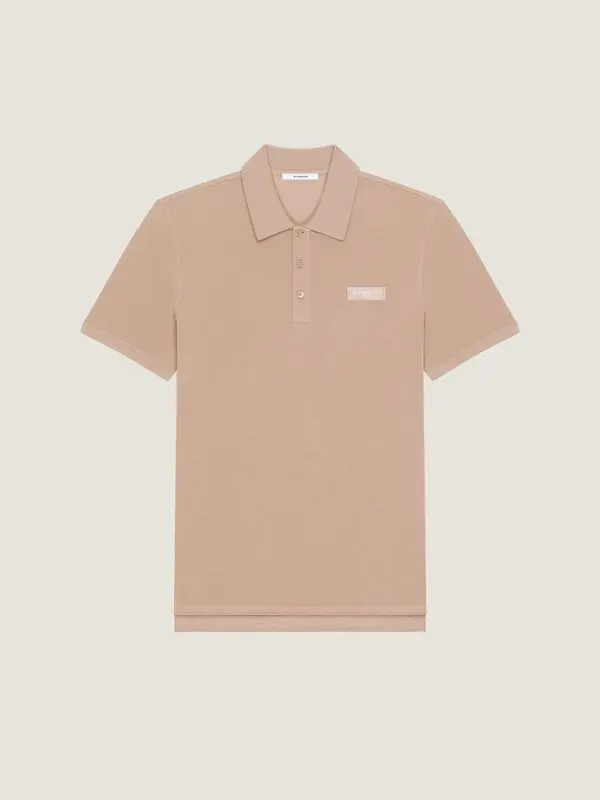 Givenchy Polo In Cotton With Paris Gros Grain - Beige