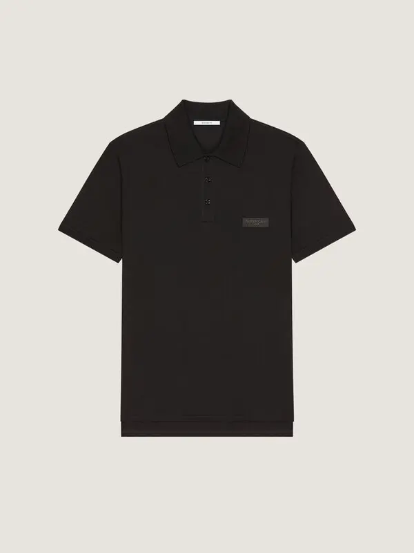 Givenchy Polo In Cotton With Paris Gros Grain - Black