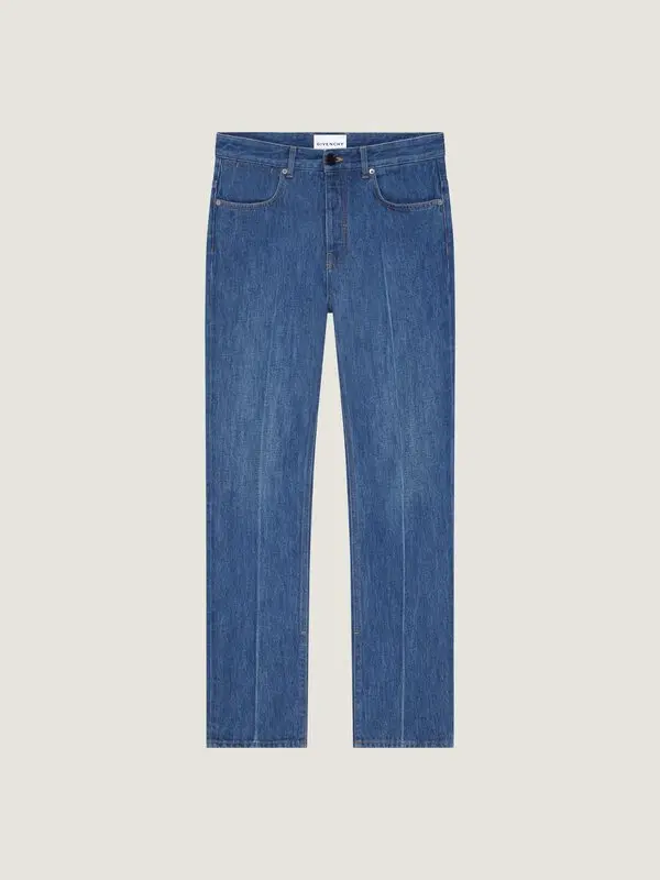 Givenchy Straight Fit Shadow Washed Jeans - Medium Blue