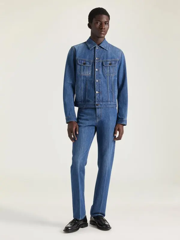 Givenchy Straight Fit Shadow Washed Jeans - Medium Blue