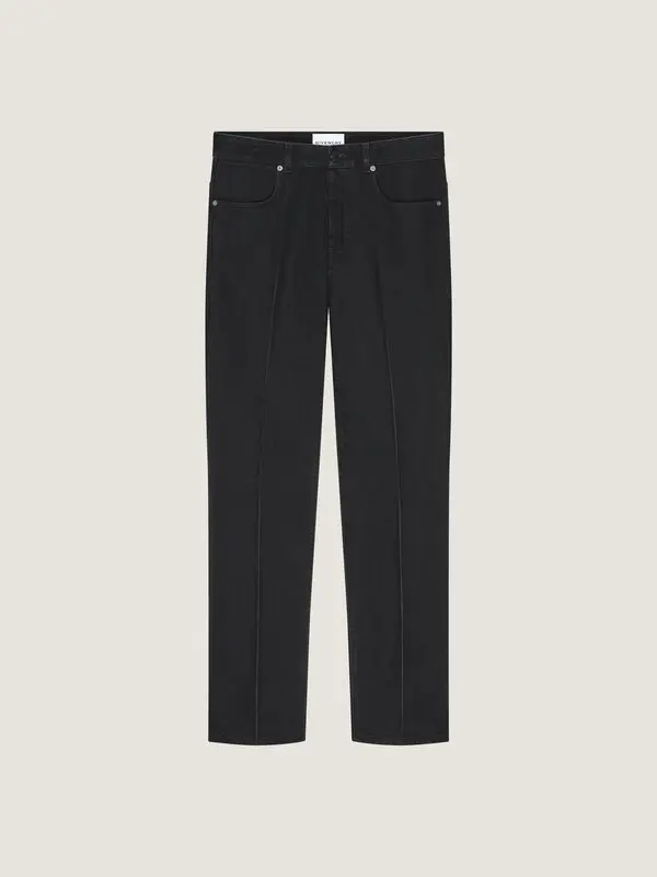 Givenchy Straight Fit Jeans With Crease Effect - Black