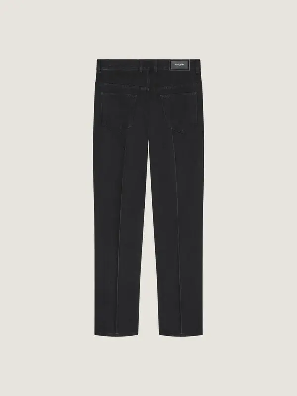 Givenchy Straight Fit Jeans With Crease Effect - Black