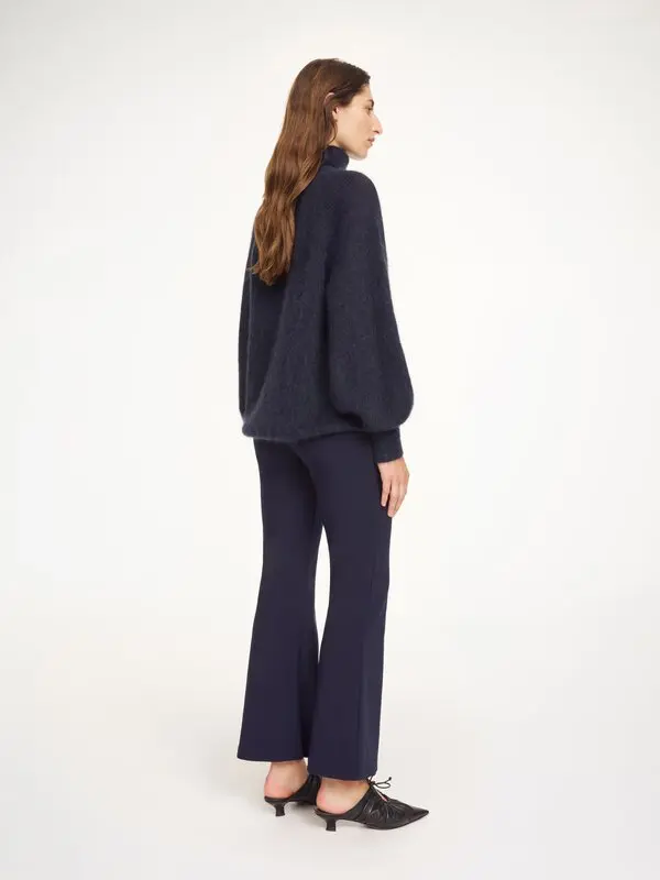 BY MALENE BIRGER Vilanna High-waist Flared Cropped Trousers - Night Sky