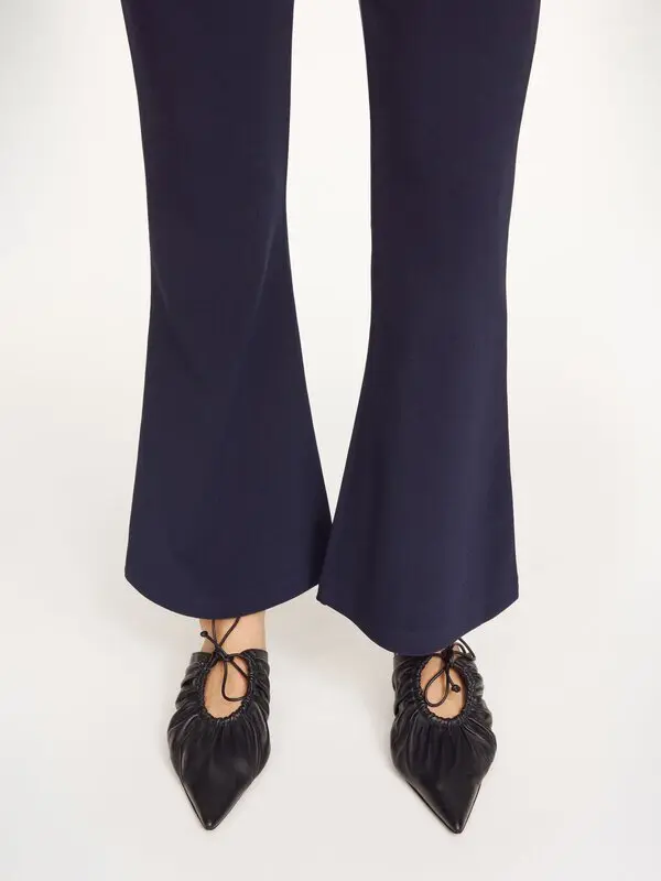 BY MALENE BIRGER Vilanna High-waist Flared Cropped Trousers - Night Sky
