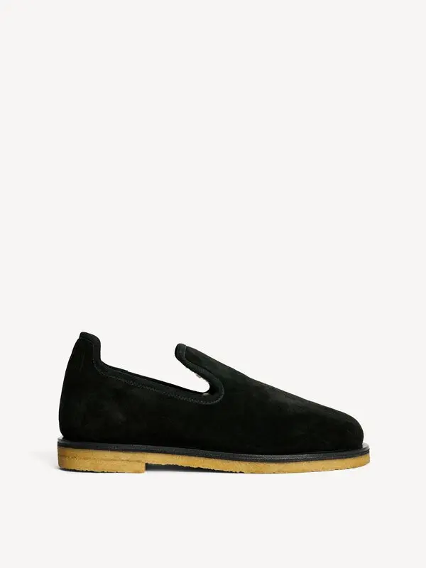 BY MALENE BIRGER Romine Suede Slippers - Black