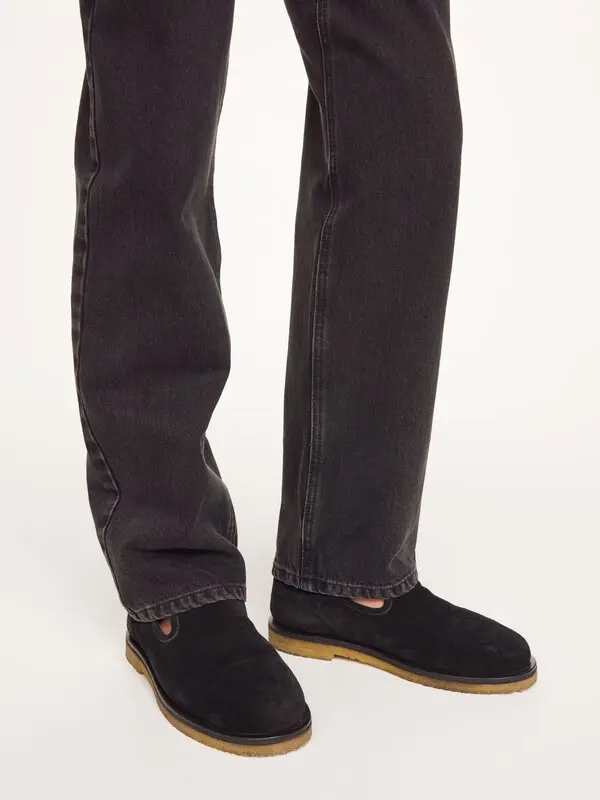BY MALENE BIRGER Romine Suede Slippers - Black