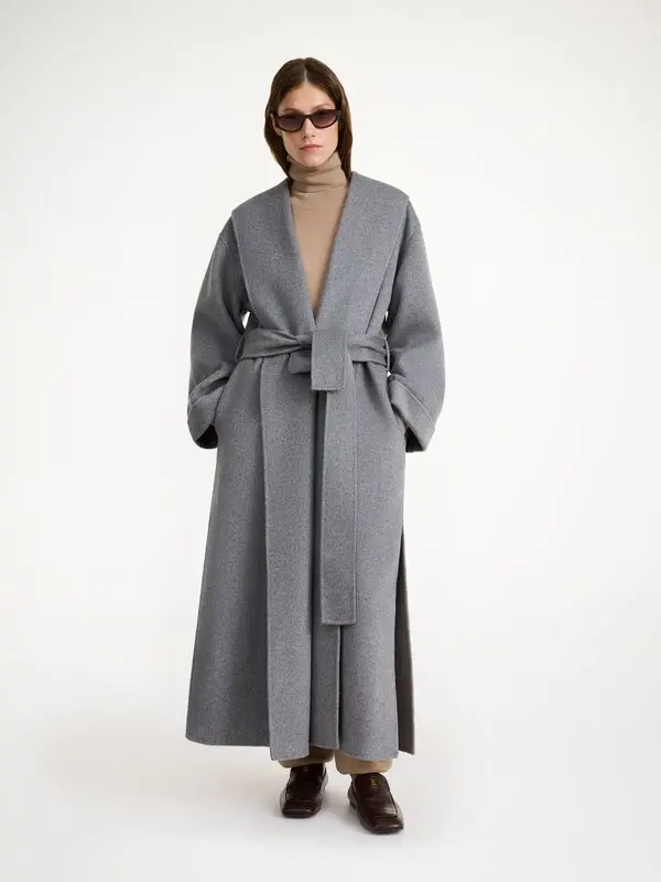 BY MALENE BIRGER Wool Blend Coat - Grey Melange