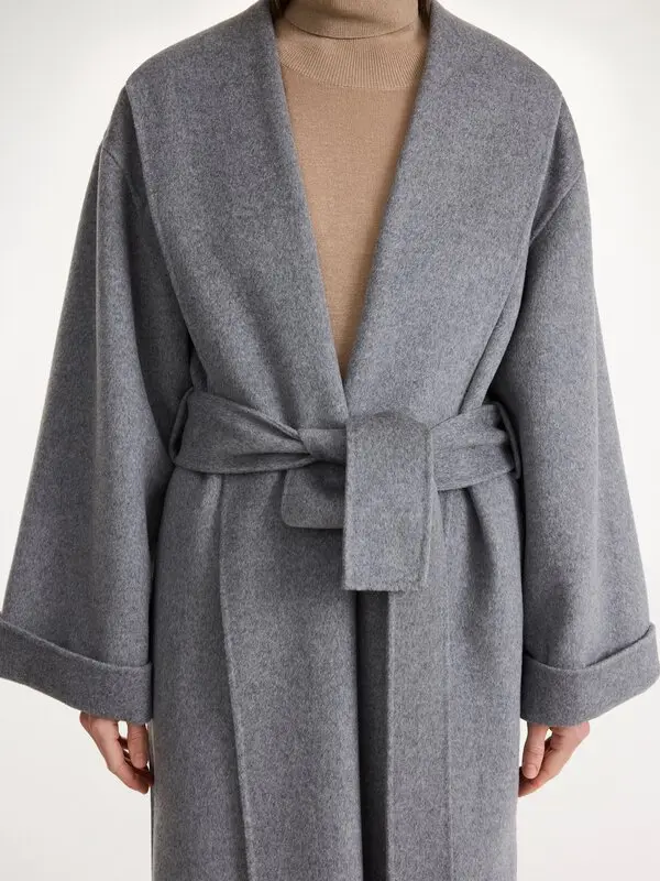 BY MALENE BIRGER Wool Blend Coat - Grey Melange