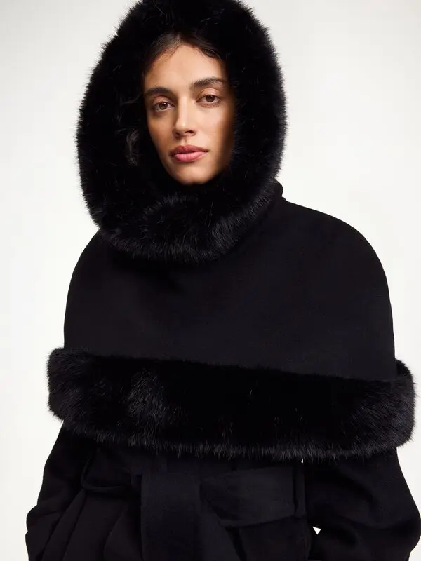 BY MALENE BIRGER Marta Wool Cape - Black