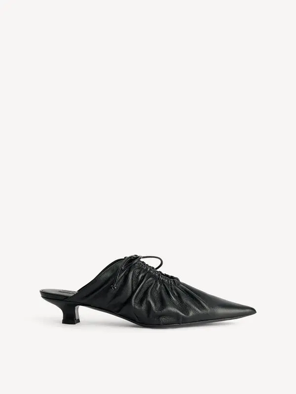 BY MALENE BIRGER Masey Leather Mules - Black
