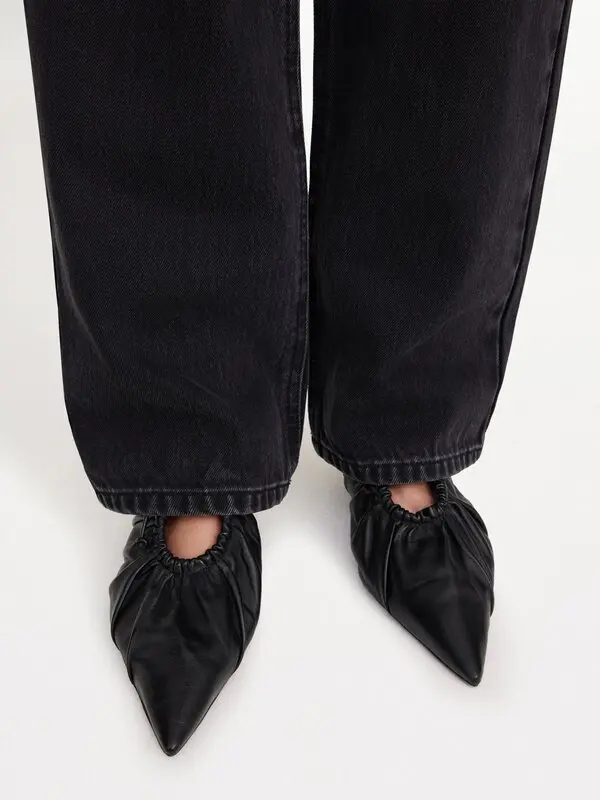 BY MALENE BIRGER Masey Leather Mules - Black
