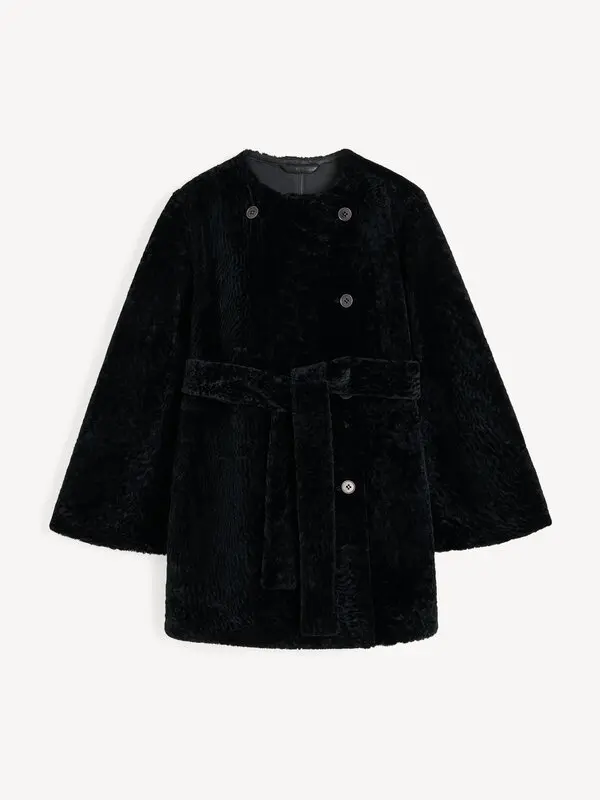 BY MALENE BIRGER Sannie Shearling Jacket - Black