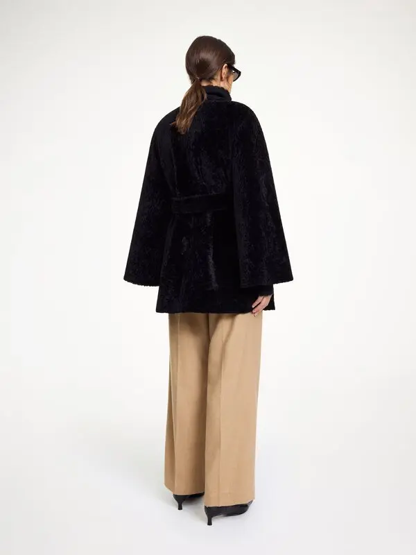 BY MALENE BIRGER Sannie Shearling Jacket - Black