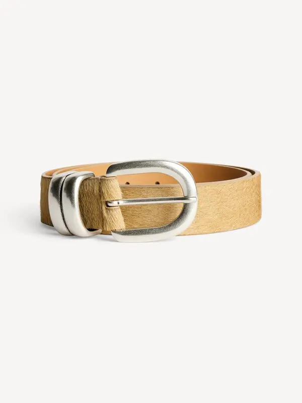 BY MALENE BIRGER Zoira Leather Belt - Wood