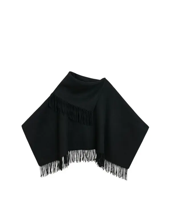 BY MALENE BIRGER Turtma Wool Poncho - Black