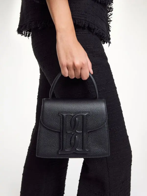 BY MALENE BIRGER Ramil Leather Shoulder Bag - Black